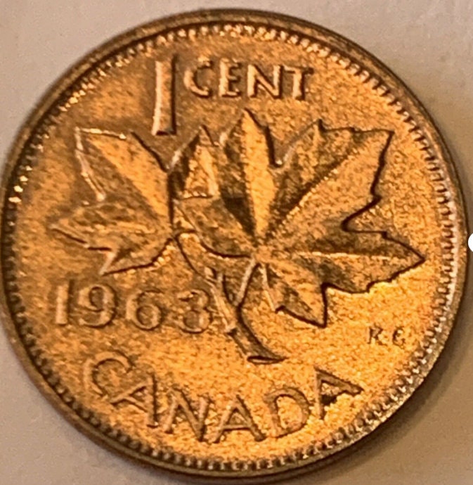Collection of Canadian 1-Cent Coins – Vintage Assortment (1962-1998 ...